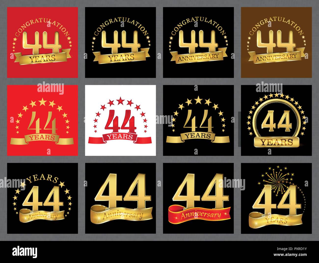 Number 44 forty four Stock Vector Images - Alamy