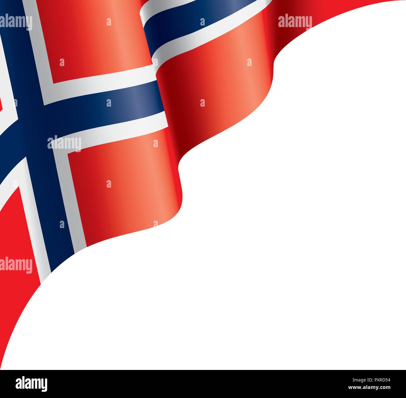 Norway flag, vector illustration on a white background Stock Vector ...