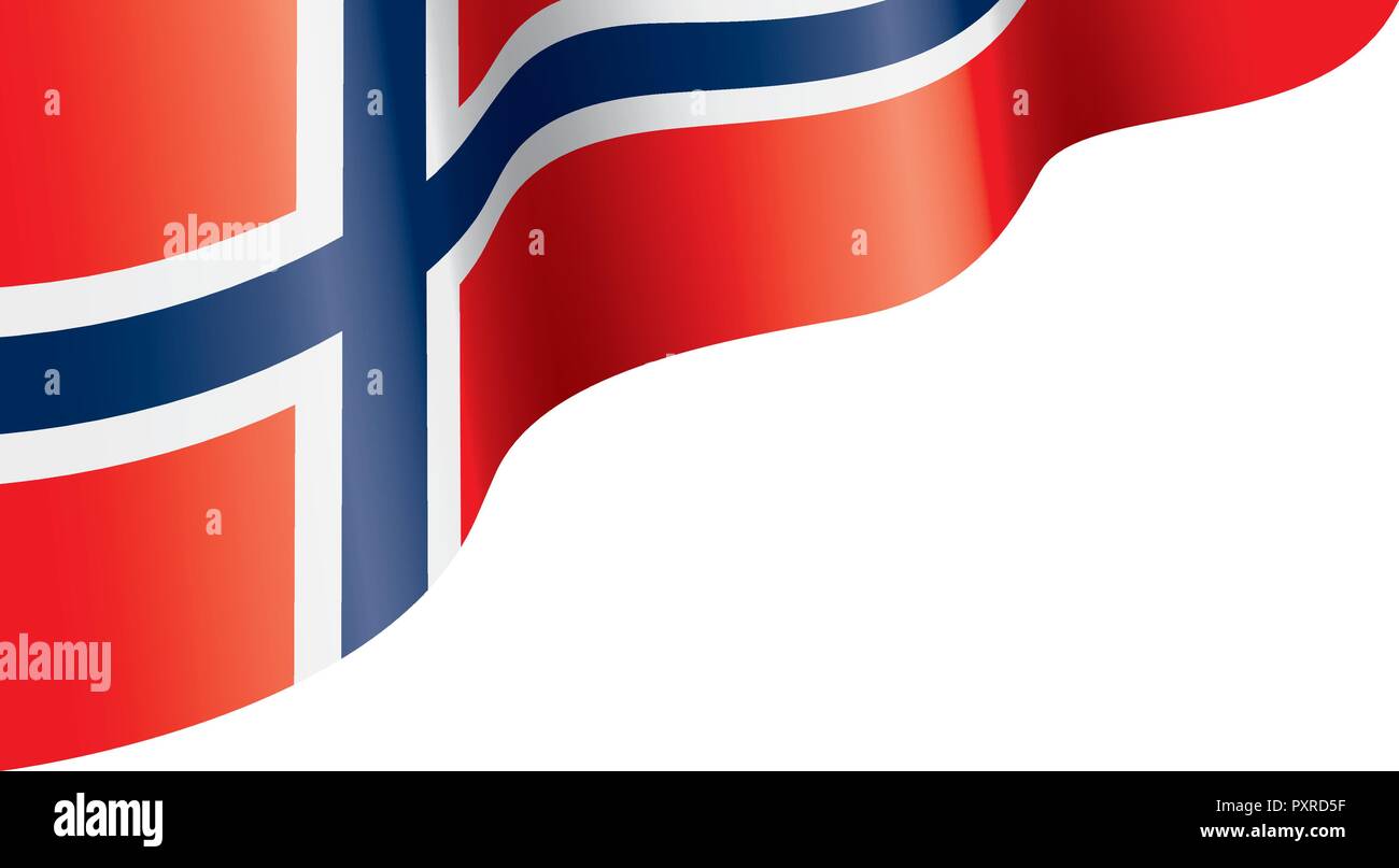 Norway flag, vector illustration on a white background Stock Vector ...
