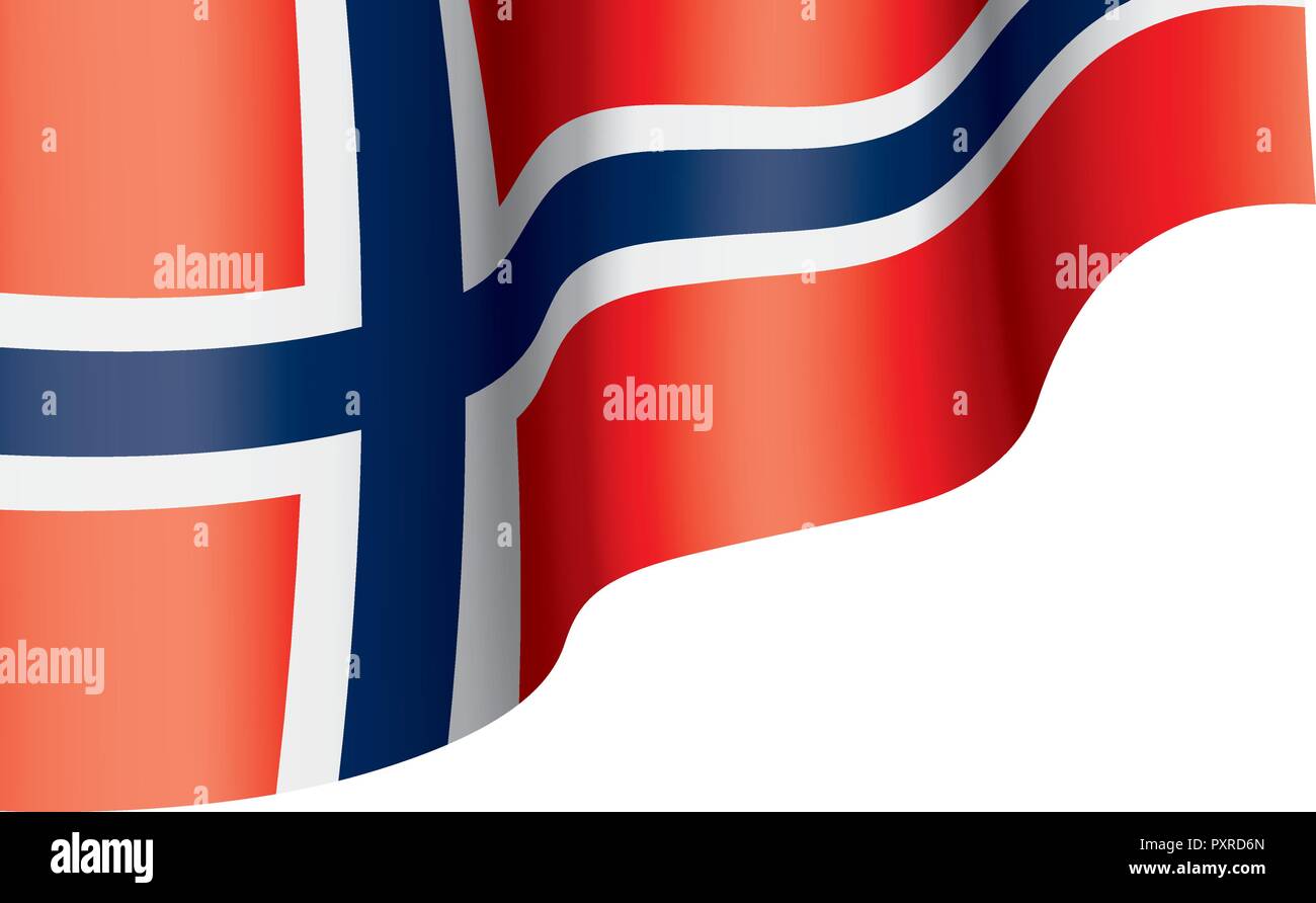 Norway flag, vector illustration on a white background Stock Vector ...