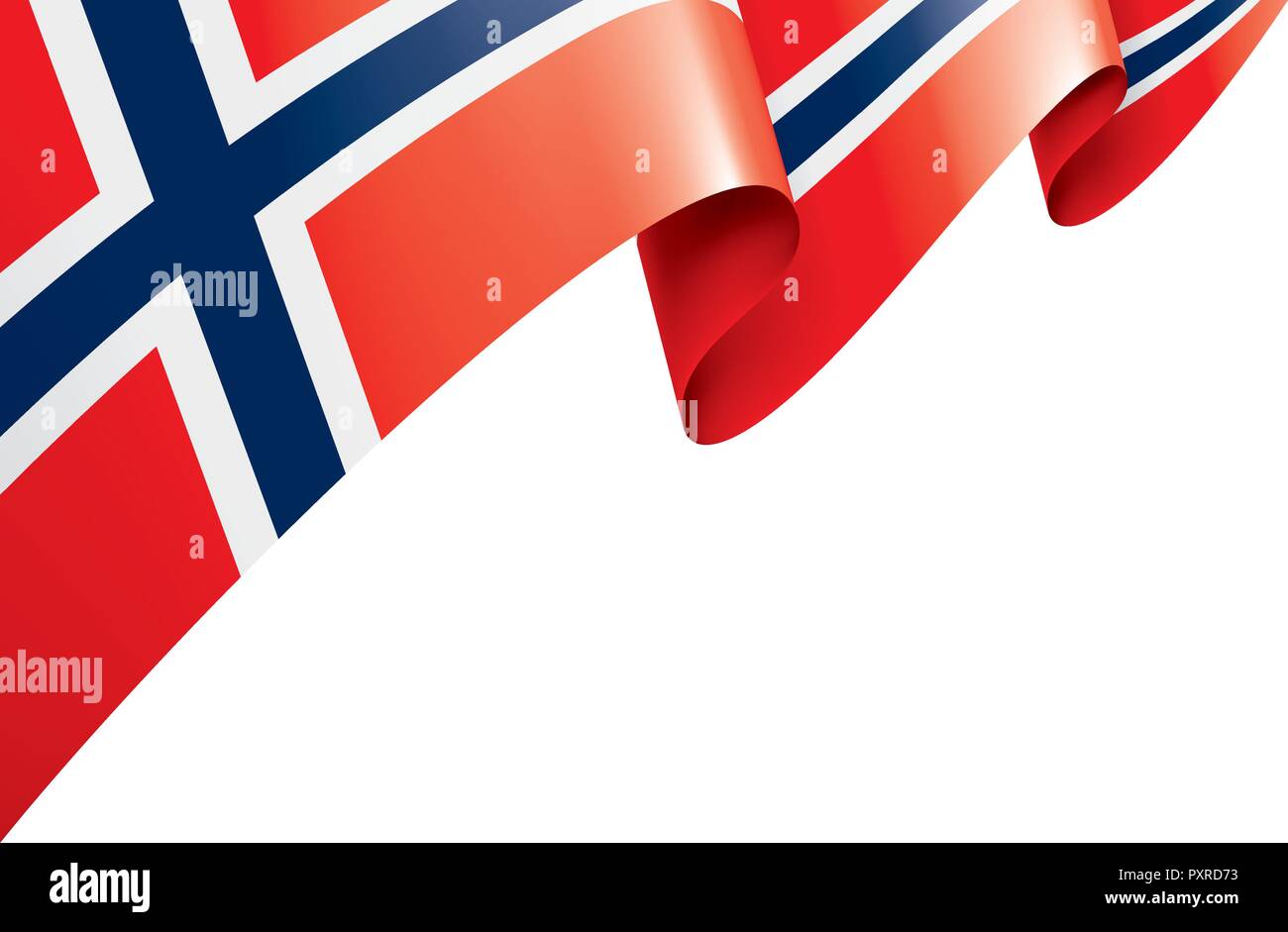 Norway flag, vector illustration on a white background Stock Vector ...