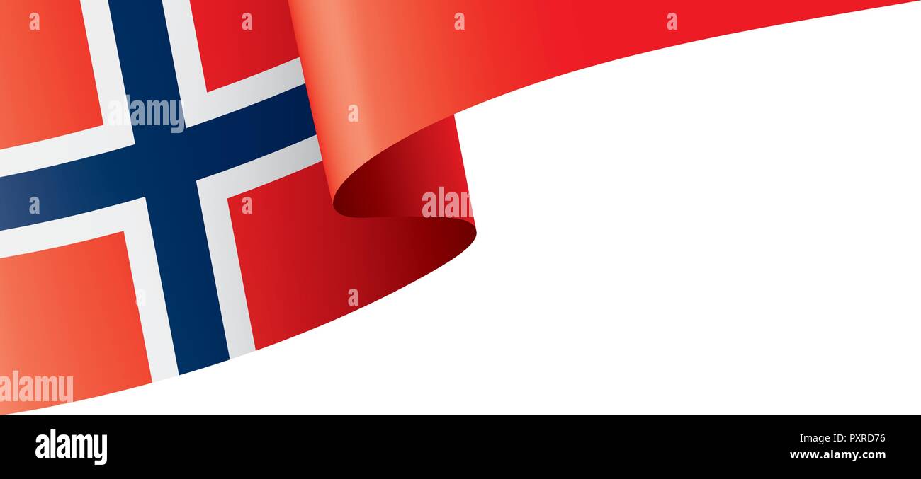 Norway flag, vector illustration on a white background Stock Vector ...