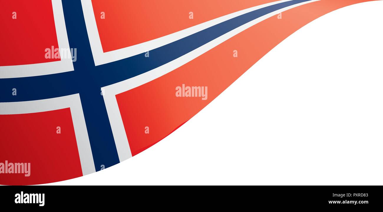 Norway flag, vector illustration on a white background Stock Vector ...