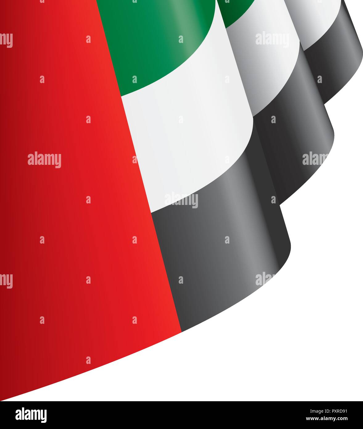 United Arab Emirates flag, vector illustration on a white background ...