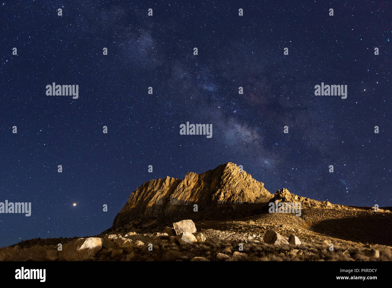Iran, Fars Province, Neyriz, near Bakhtegan Lake, Milkyway Stock Photo ...