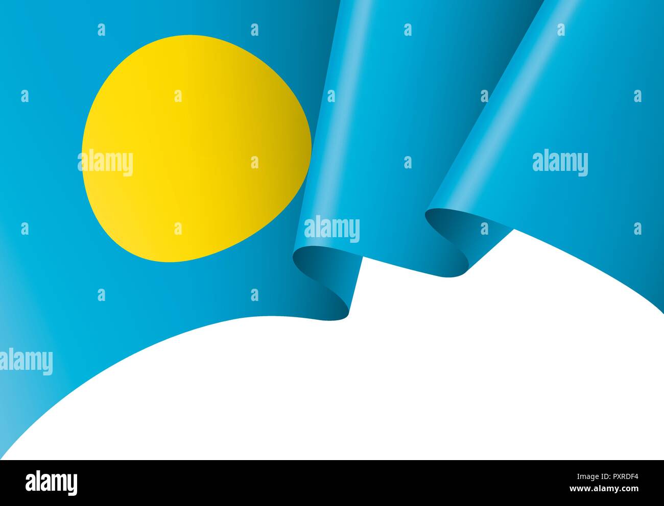 Palau flag, vector illustration on a white background Stock Vector ...