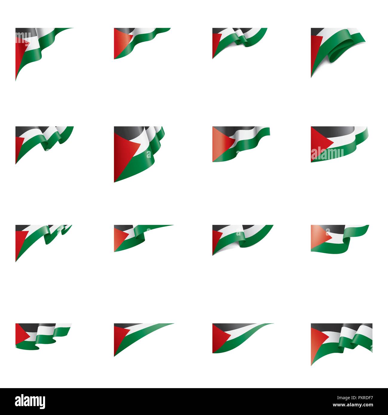 Waving palestine flag official Cut Out Stock Images & Pictures - Alamy
