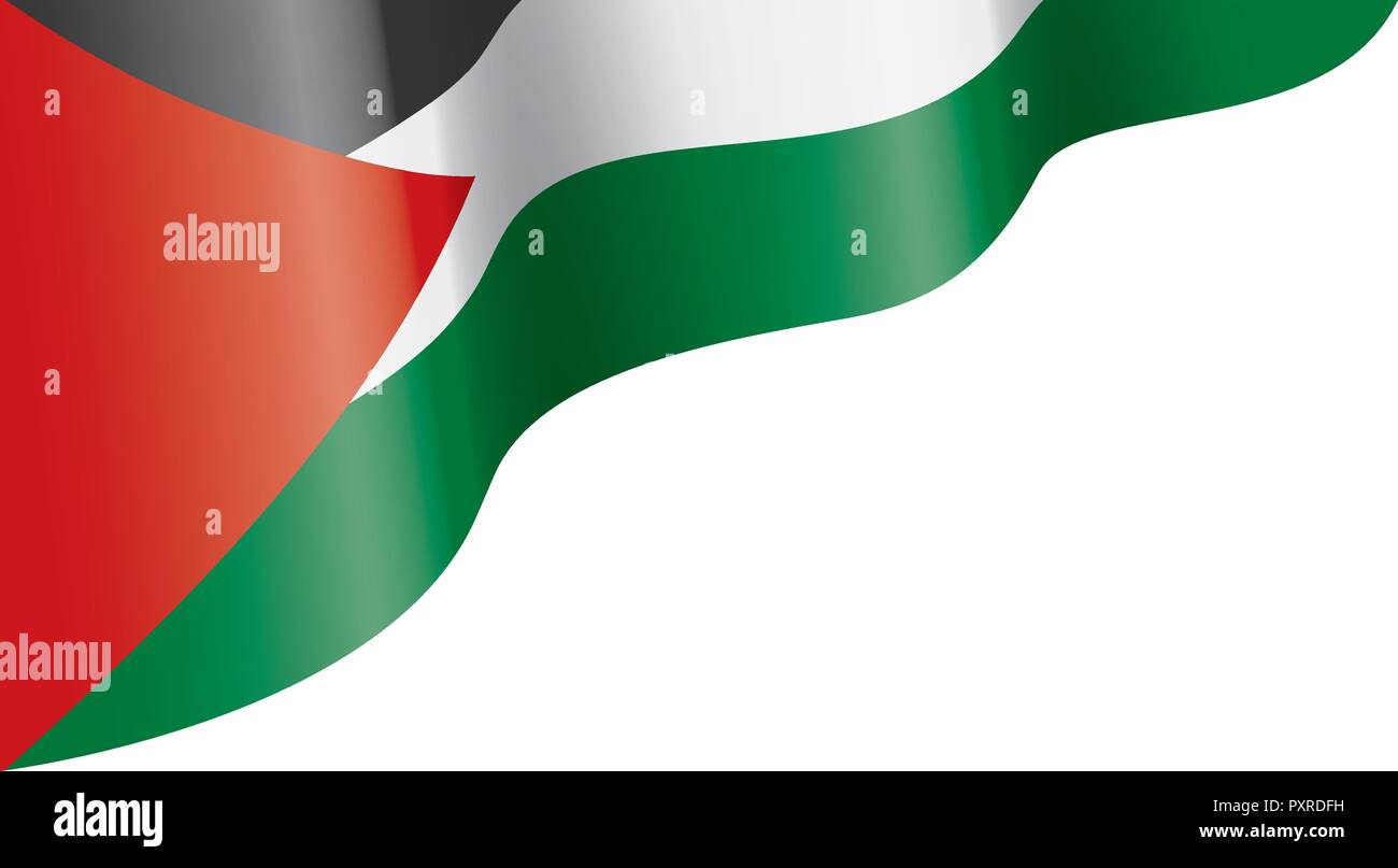 Palestine flag, vector illustration on a white background Stock Vector ...