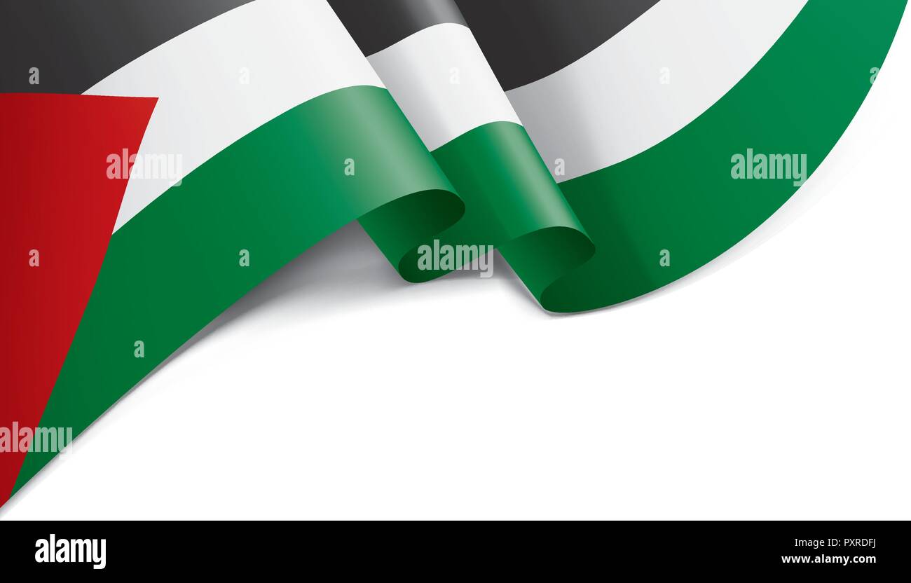 Palestine flag, vector illustration on a white background Stock Vector ...