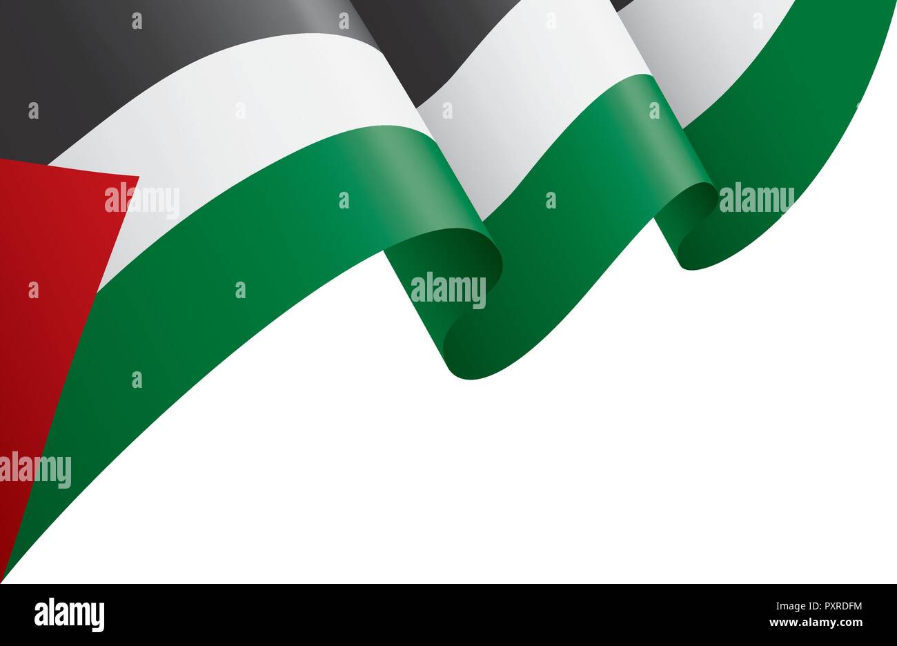 Palestine flag, vector illustration on a white background Stock Vector ...