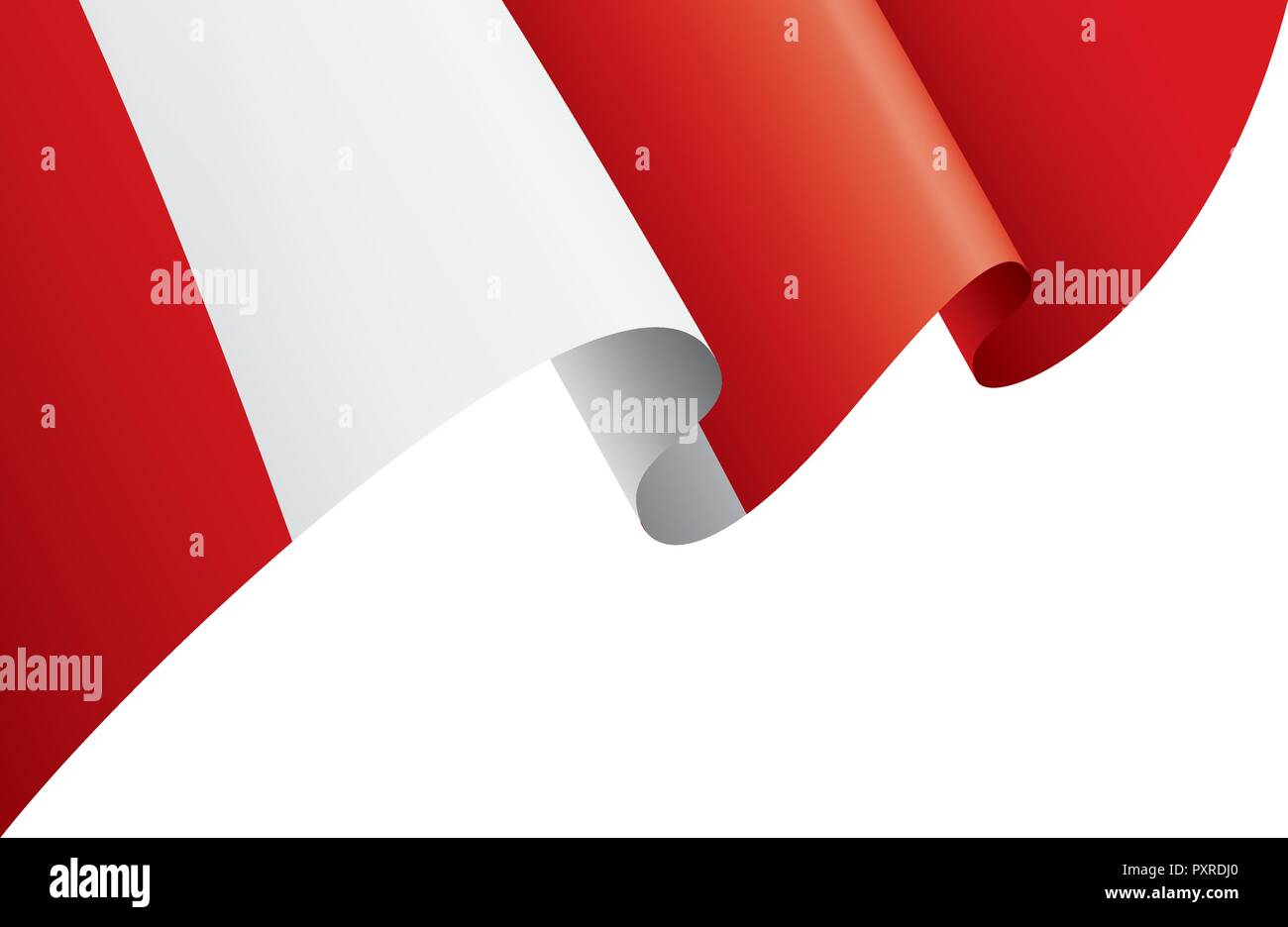 Peru flag, vector illustration on a white background Stock Vector Image ...
