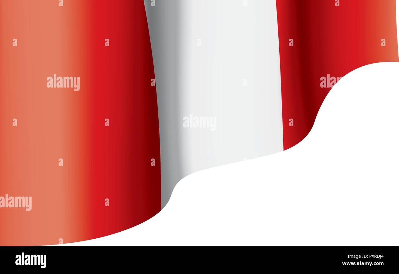 Peru flag, vector illustration on a white background Stock Vector Image ...