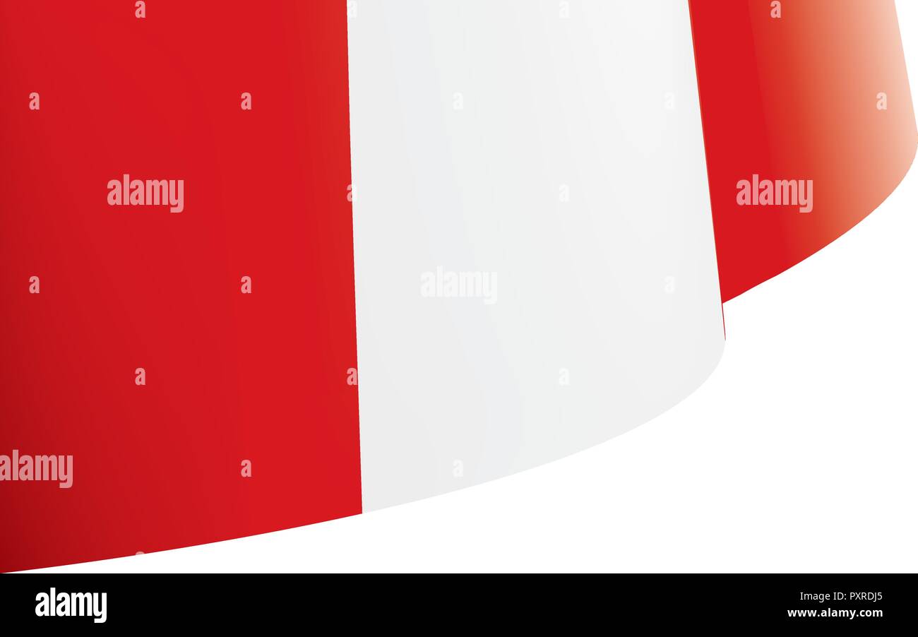 Peru flag, vector illustration on a white background Stock Vector Image ...