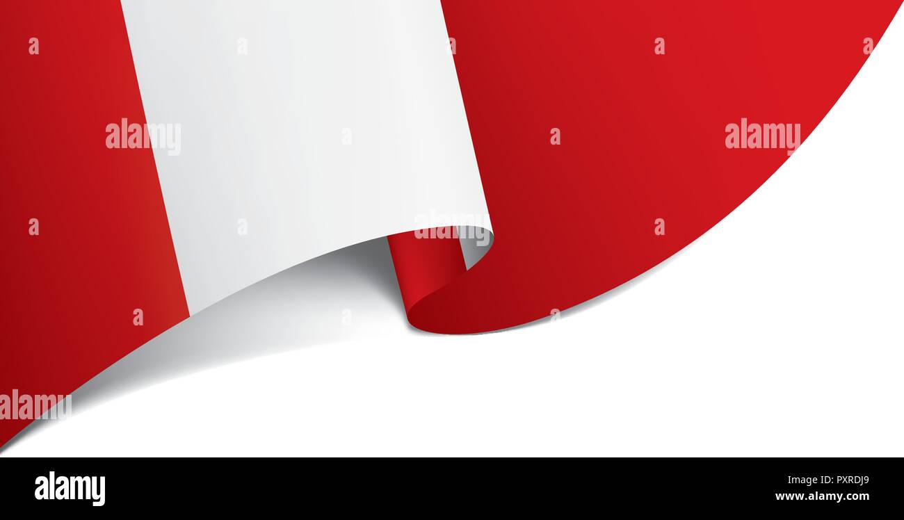Peru flag, vector illustration on a white background Stock Vector Image ...