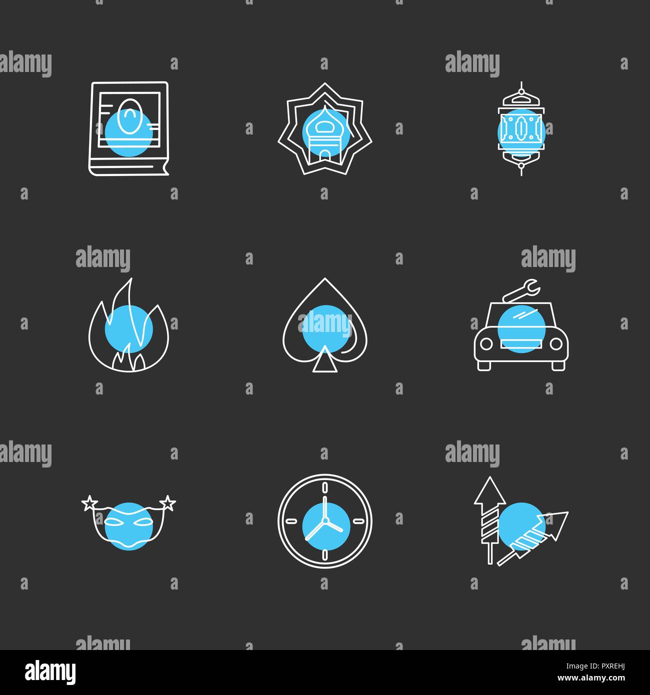 Carnival clock Stock Vector Images - Alamy