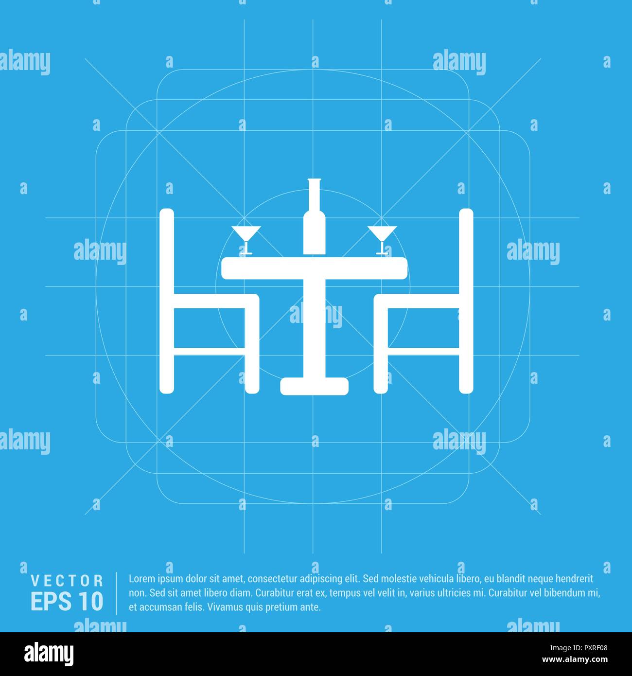 Cafe table color chairs Stock Vector Images - Alamy