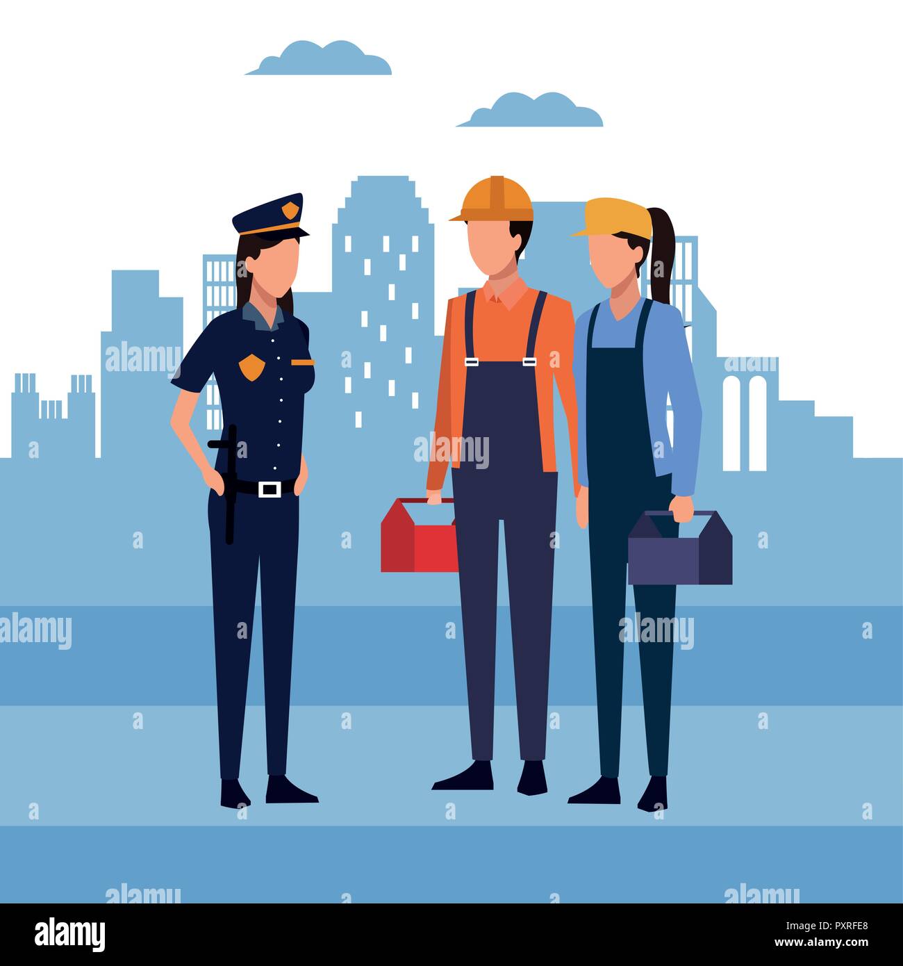 People working cartoon Stock Vector Image & Art - Alamy