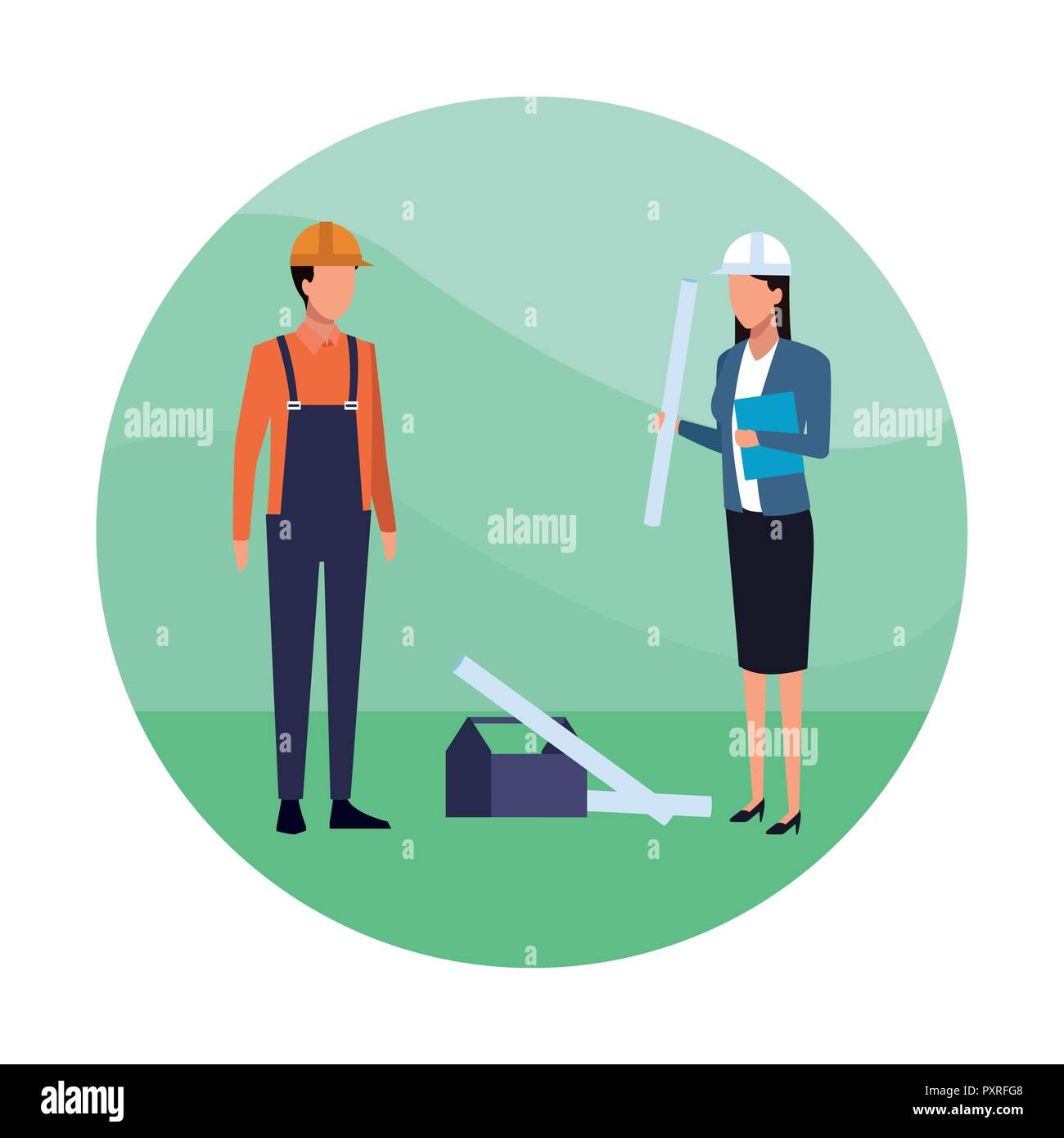 Engineer plans Stock Vector Images - Alamy