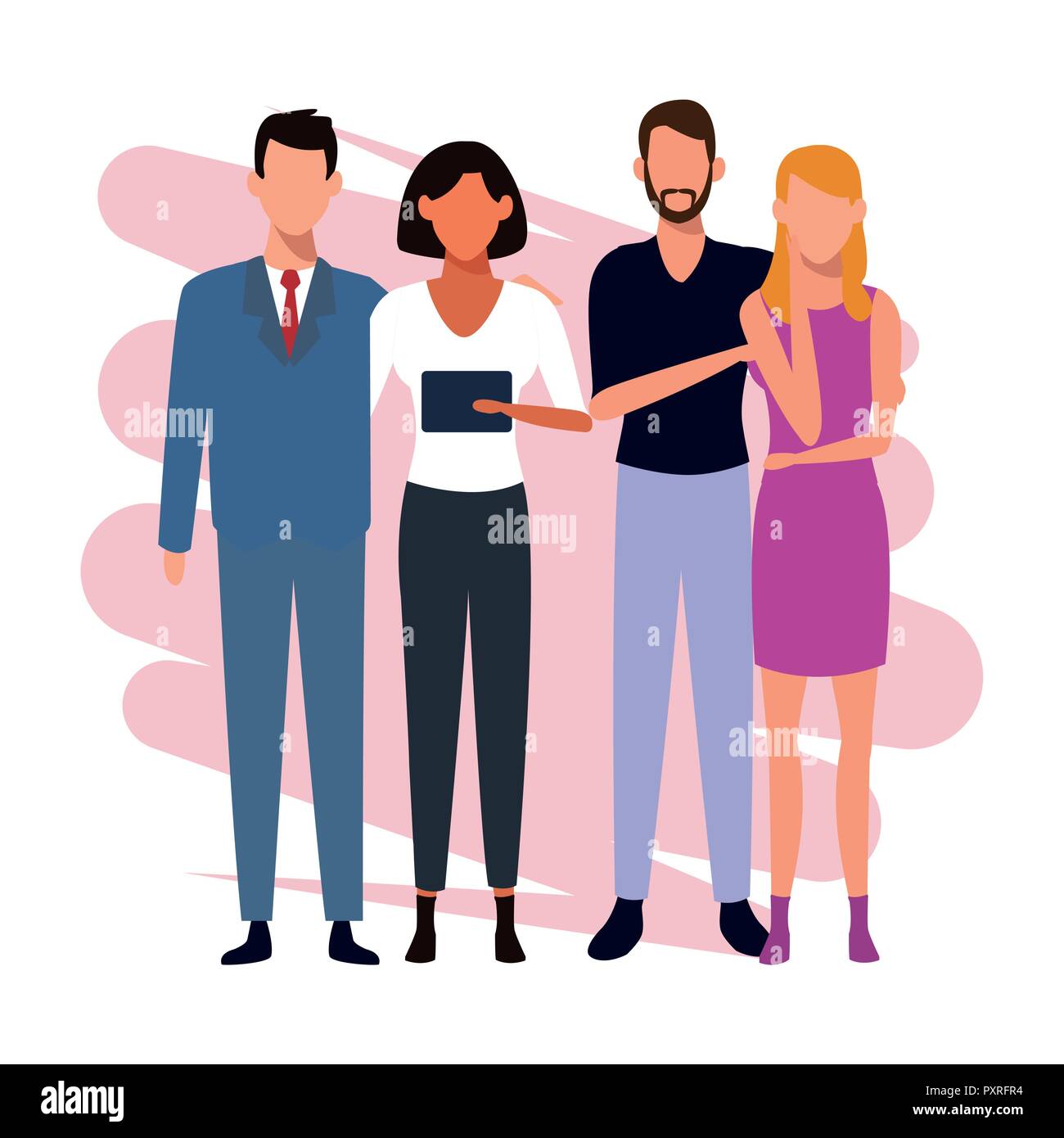 Couples friends Stock Vector Images - Alamy