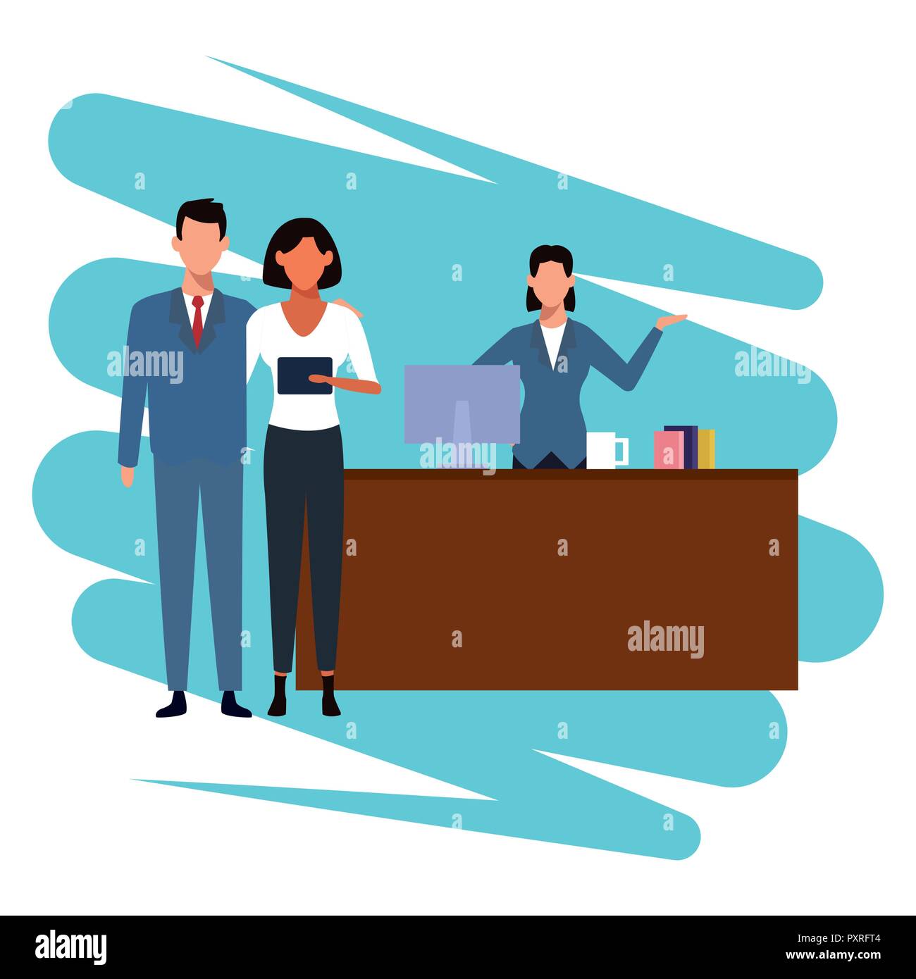 Happy woman shopping products Cut Out Stock Images & Pictures - Alamy