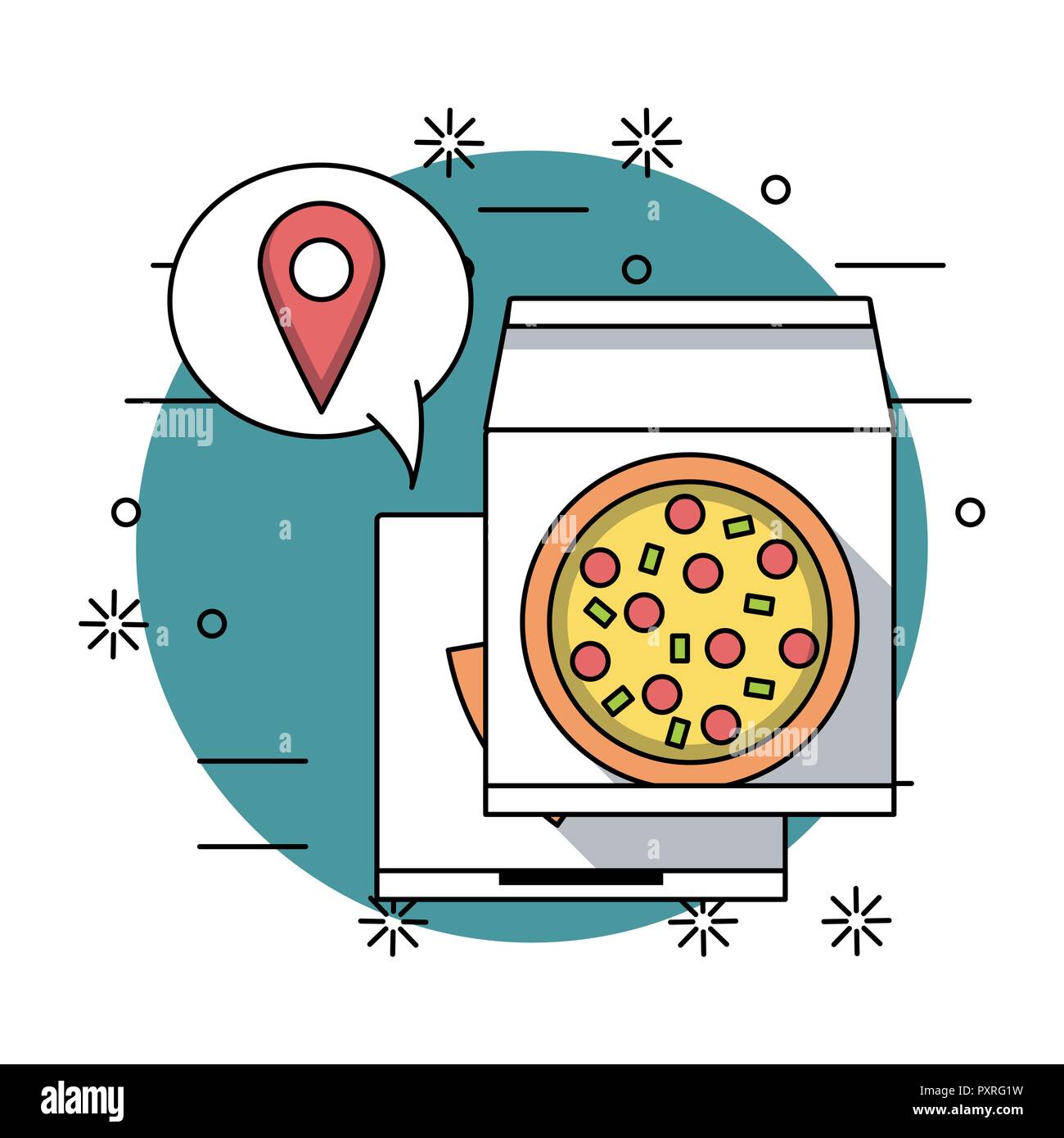 Location restaurants Stock Vector Images - Alamy