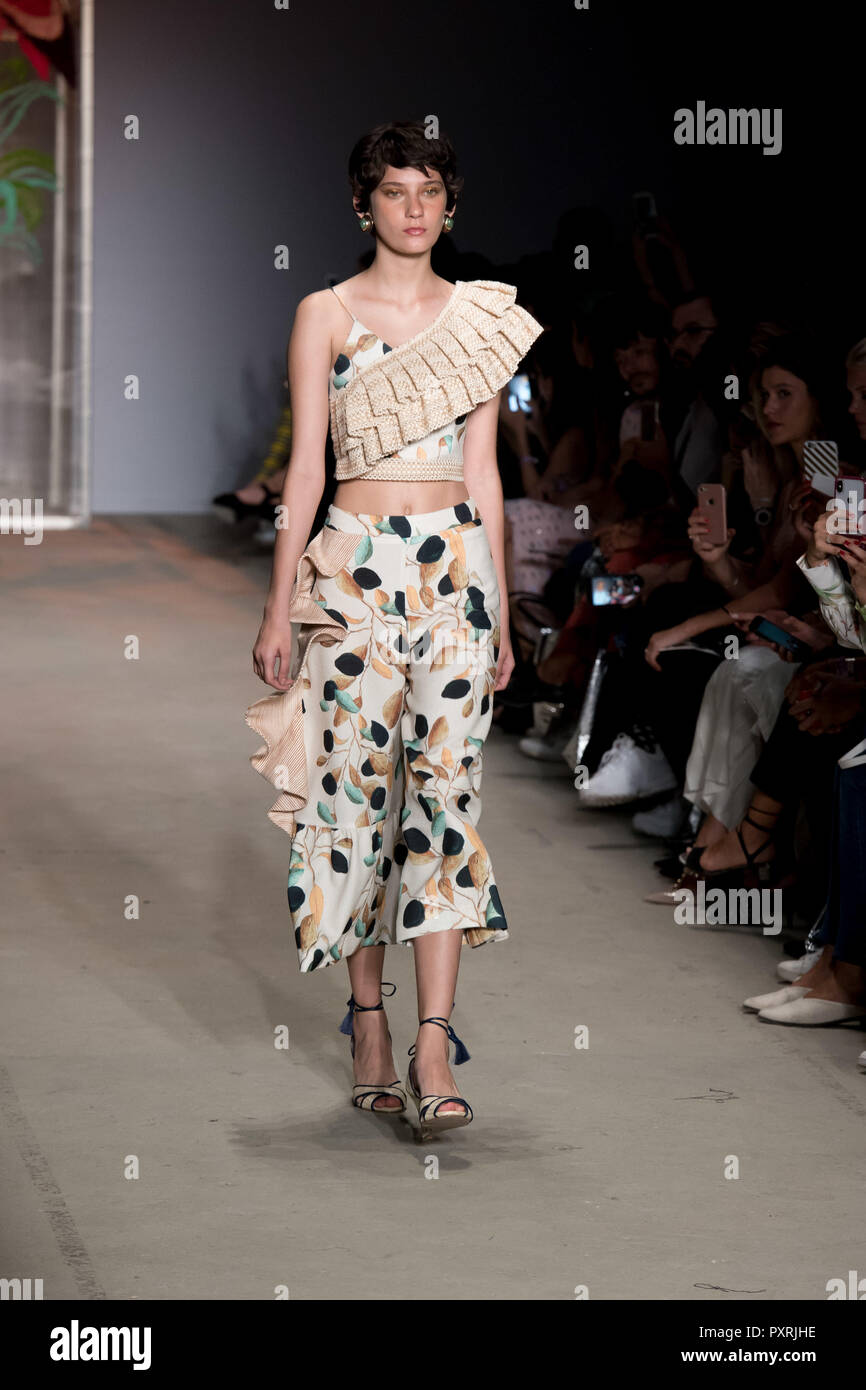 Sao Paulo, Brazil. 23rd Oct 2018. SPFW N46 - Parade of the PatBo brand ...