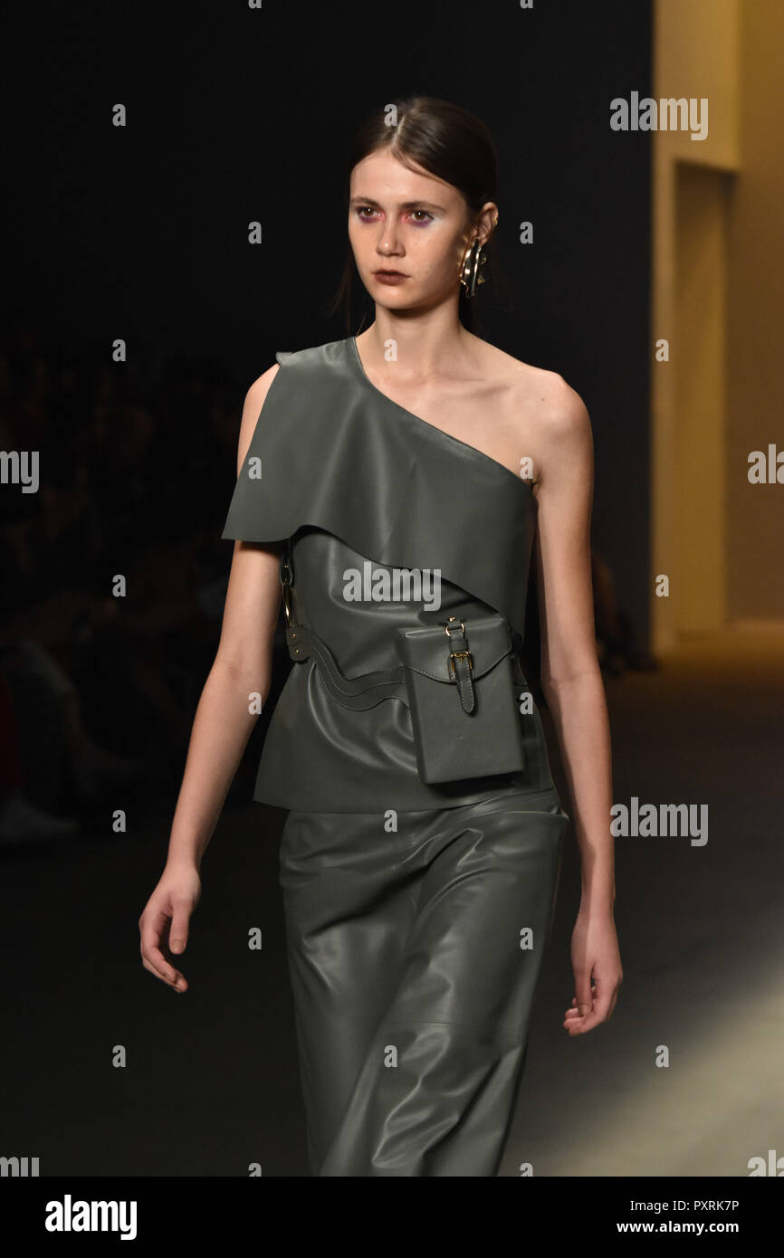 Sao Paulo, Brazil. 23rd Oct 2018. SPFW N46 - Top 5 Parade during SPFW ...
