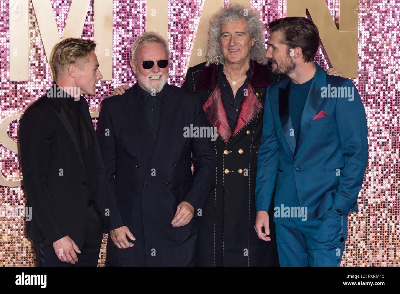 Brian May, Roger Taylor, Gwilym Lee and Ben Hardy attend BOHEMIAN ...