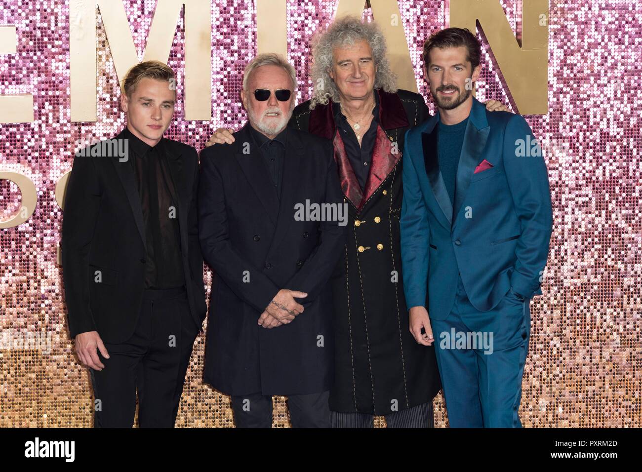 Brian May, Roger Taylor, Gwilym Lee and Ben Hardy attend BOHEMIAN ...