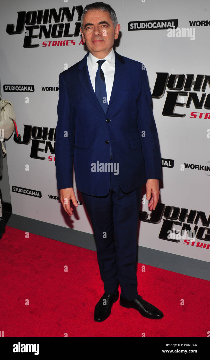 New York, USA. 23rd October, 2018. Rowan Atkinson attends 'Johnny ...