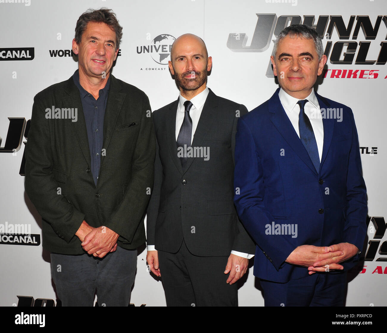 New York, USA. 23rd October, 2018. Tim Bevan, David Kerr, Rowan ...