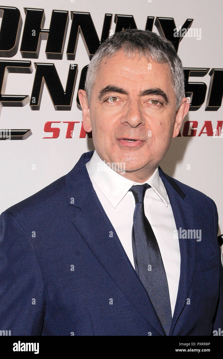 New York, USA. 23rd October, 2018. Actor Rowan Atkinson attends the ...