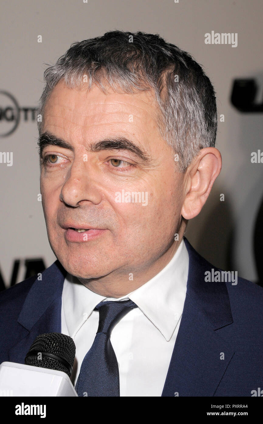 New York, USA. 23rd October, 2018. Actor Rowan Atkinson attends the ...