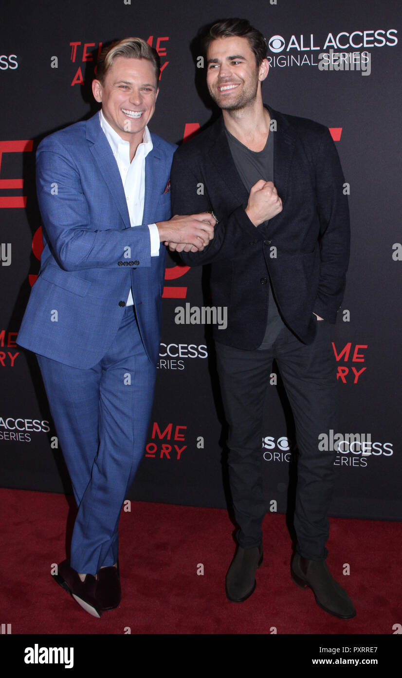 New York, NY, USA. 23rd Oct, 2018. Billy Magnussen, Paul Wesley at CBS ...