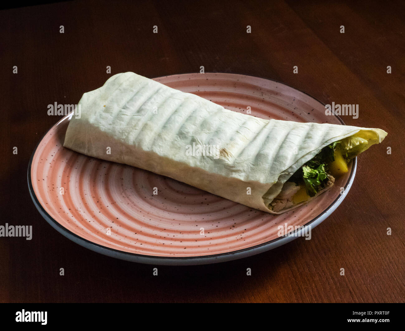 chicken roll with salad for healthy eating Stock Photo - Alamy