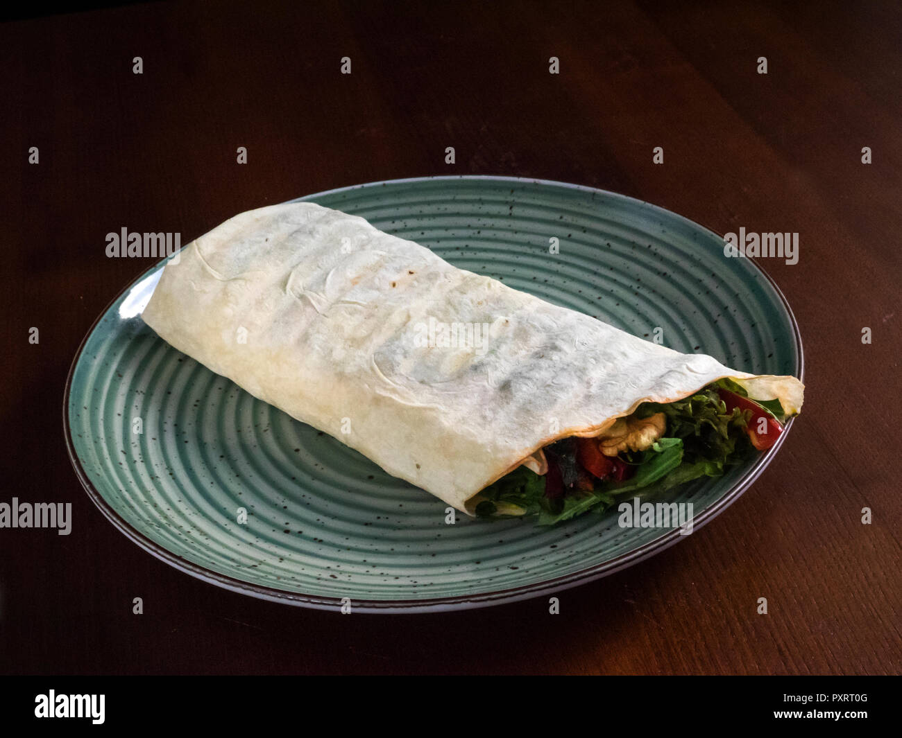 chicken roll with salad for healthy eating Stock Photo - Alamy