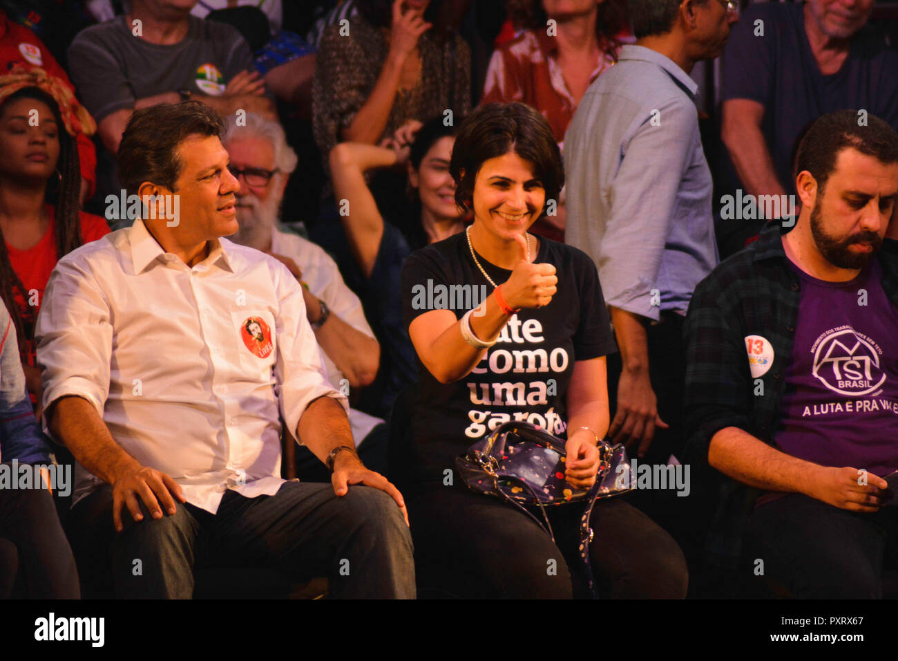 Rio De Janeiro, Brazil. 23rd Oct, 2018. The candidate for vice ...