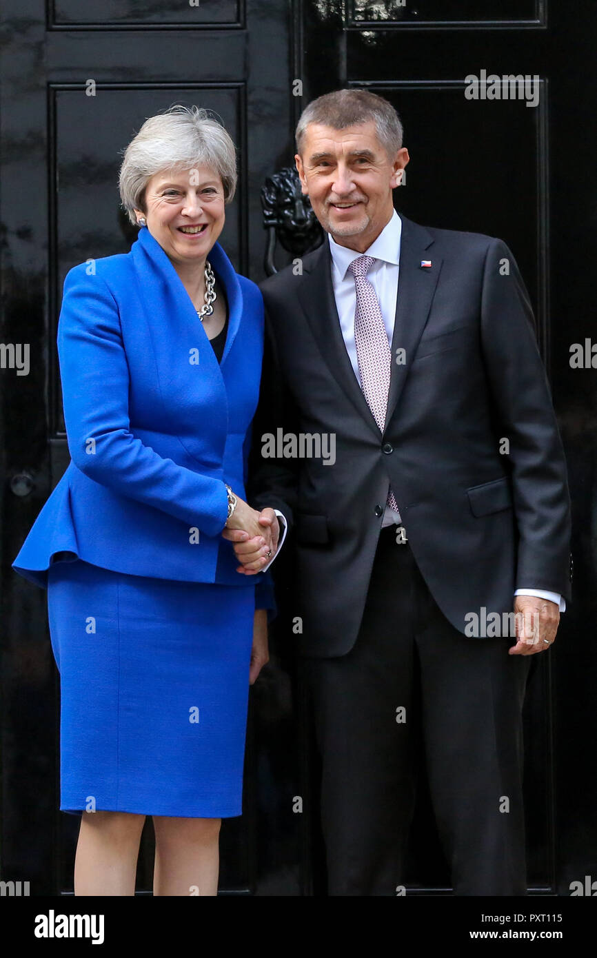 Downing Street, London, UK. 24th Oct, 2018. British Prime Minister ...