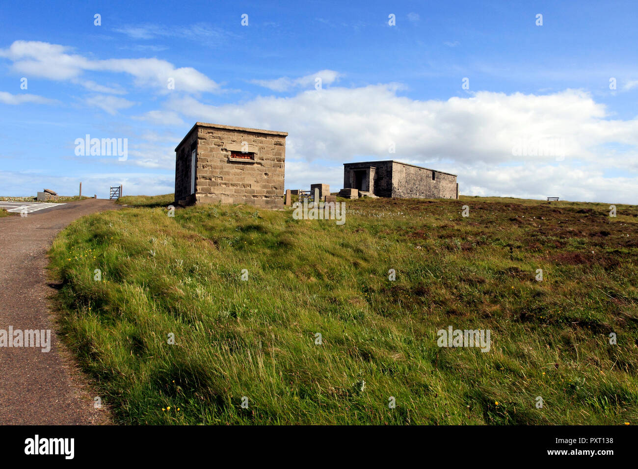 Old WWII military blockhouses, Dunnet Head, Scottish Highlands ...