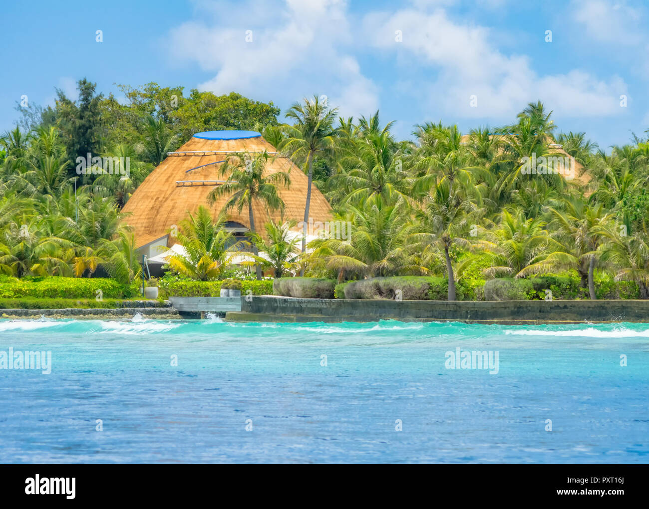 Places to relax by the shore somewhere in the Maldives Stock Photo - Alamy