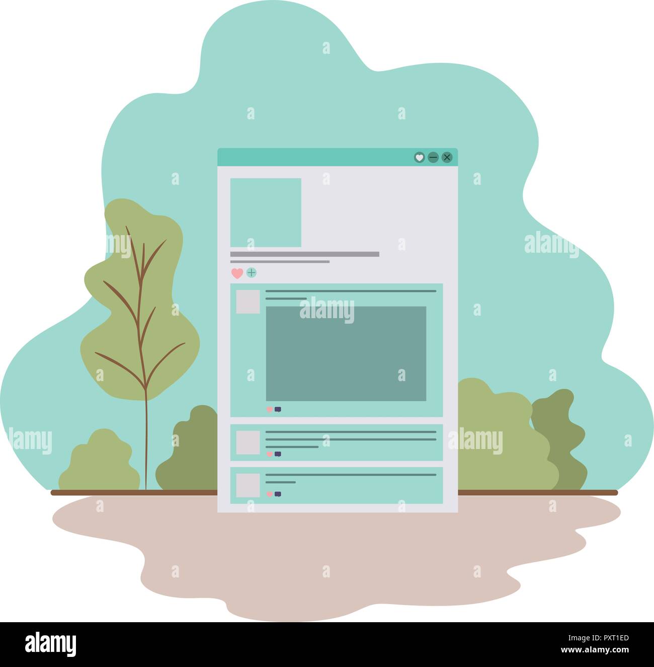 Facebook horizon Stock Vector Images - Alamy