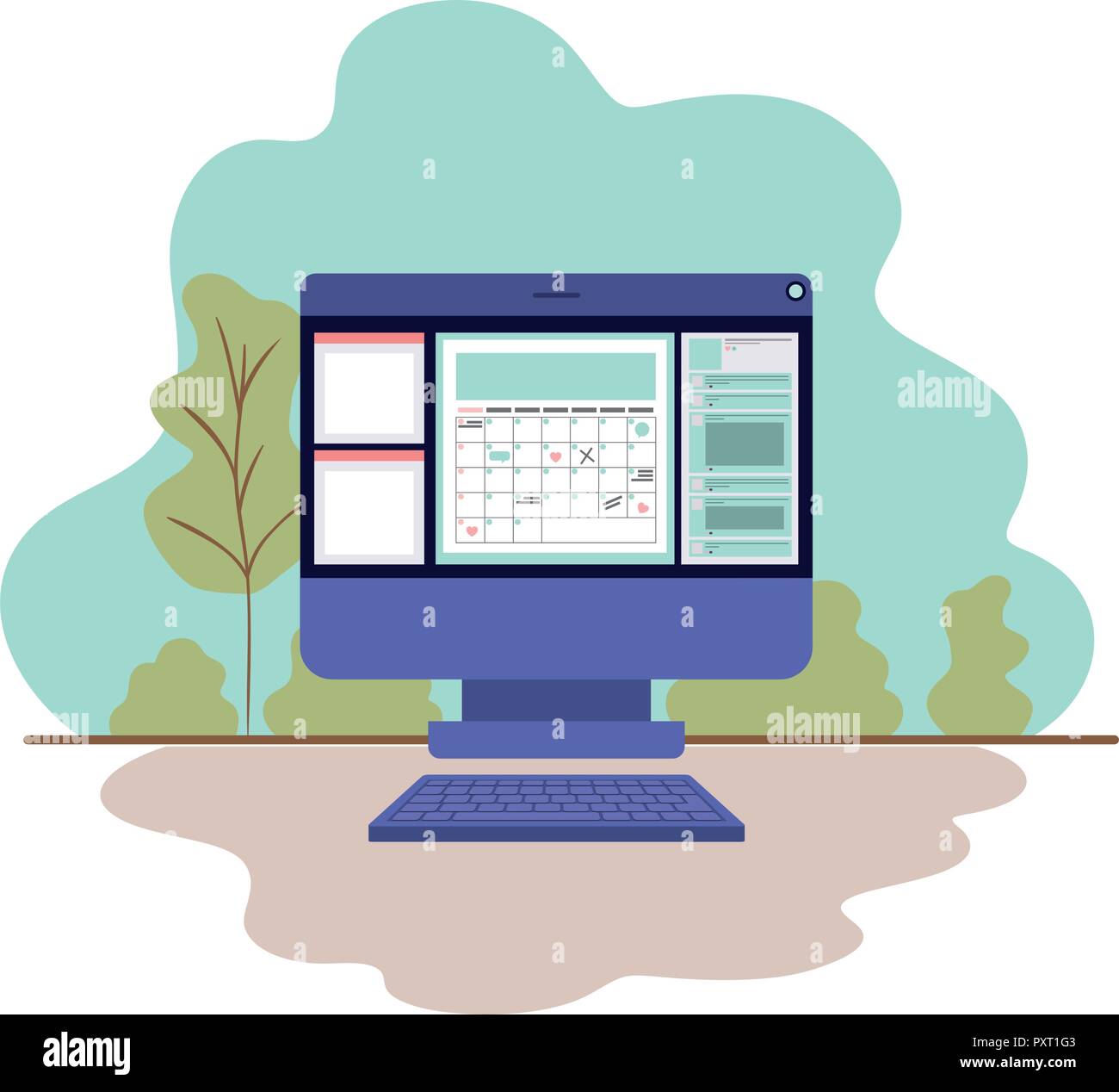 Outlook calendar screen hi-res stock photography and images - Alamy