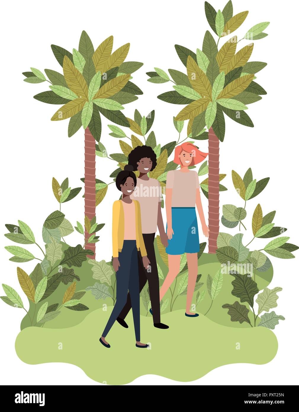 Group scenery Stock Vector Images - Alamy