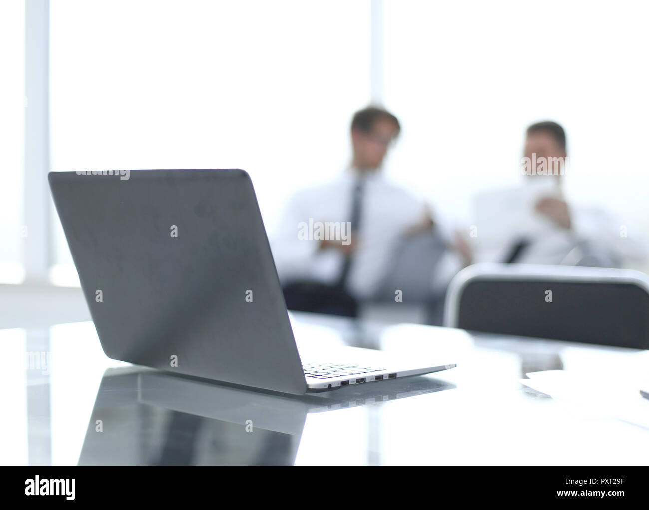 laptop on the table Stock Photo - Alamy