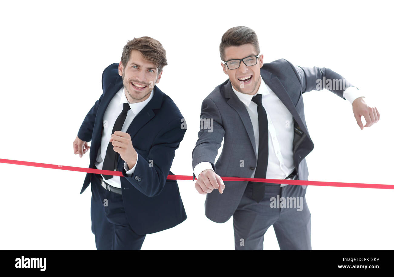 Crossing finish line Cut Out Stock Images & Pictures - Alamy