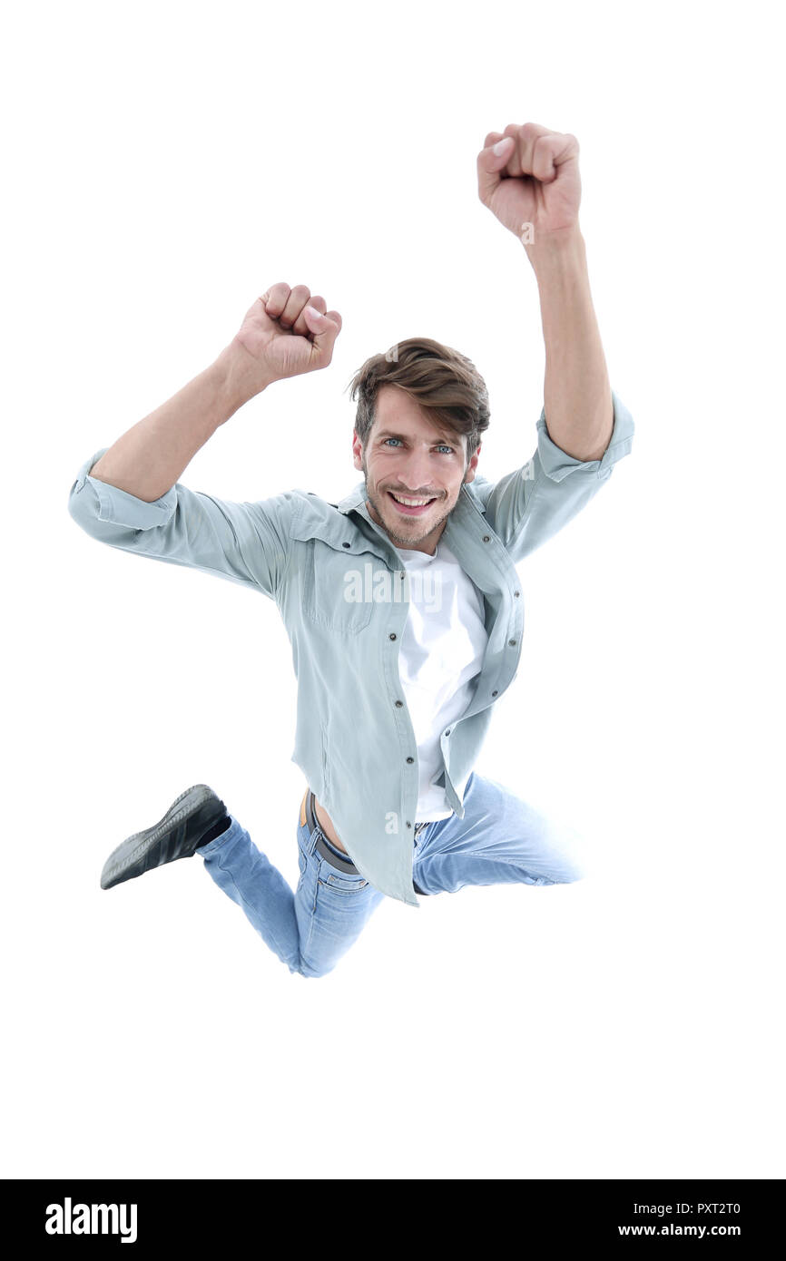 Very Happy Man Jumping