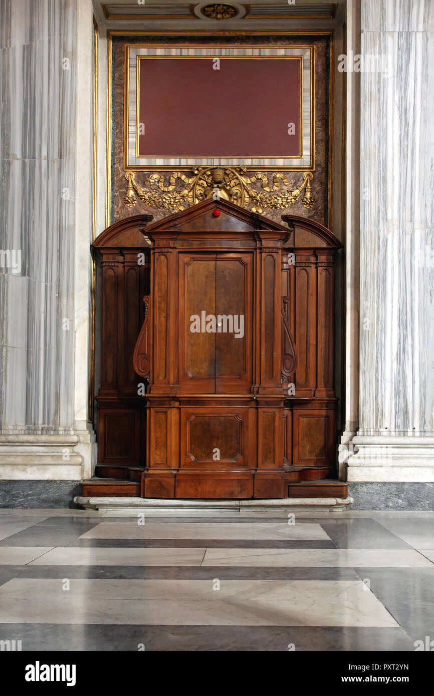 Confession booth hi-res stock photography and images - Alamy