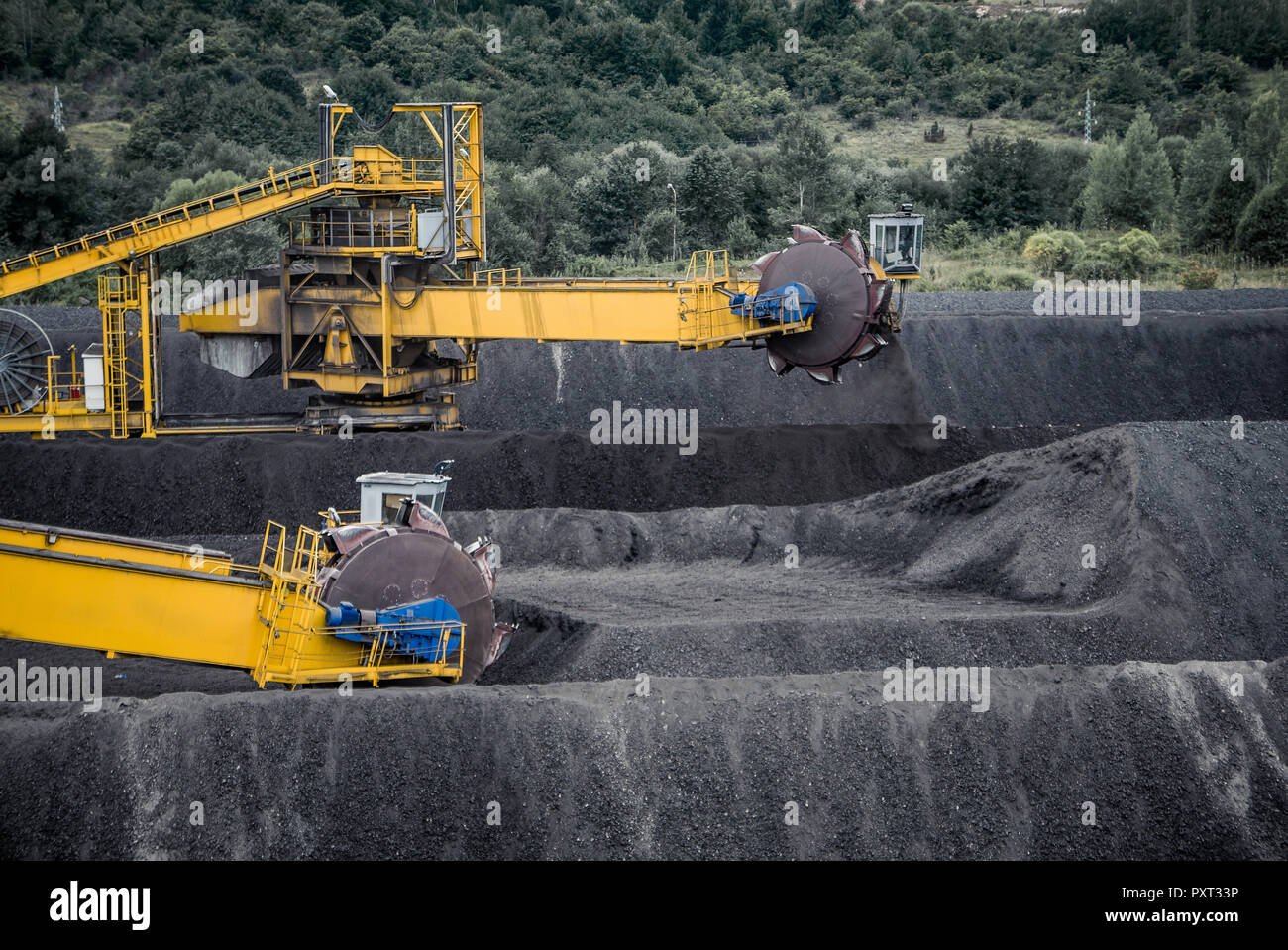 Huge industrial machines for coal mining Stock Photo - Alamy