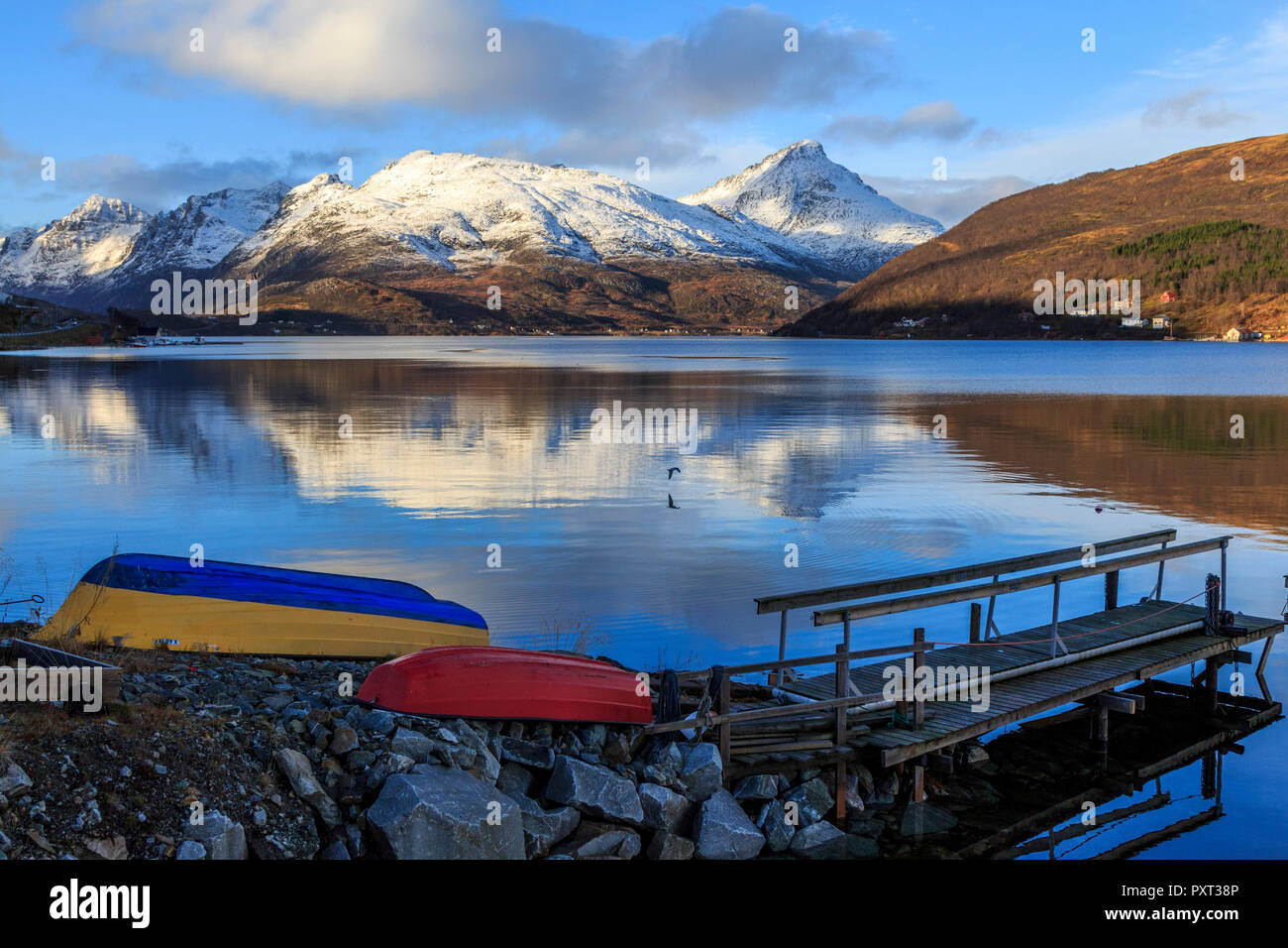 kaldfjord, Autumn into winter scenic landscape images taken on Kvaloya ...