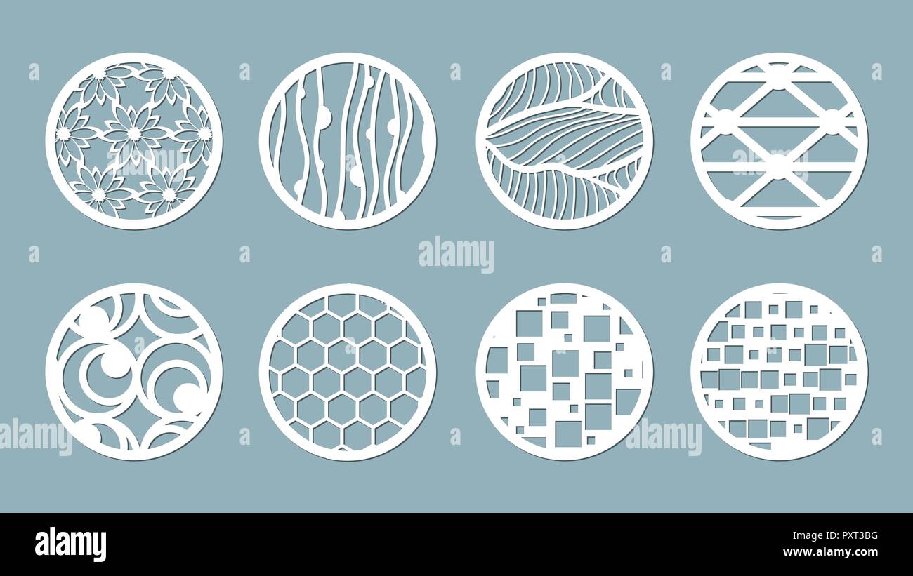 panel for registration of the decorative surfaces. Abstract circles ...
